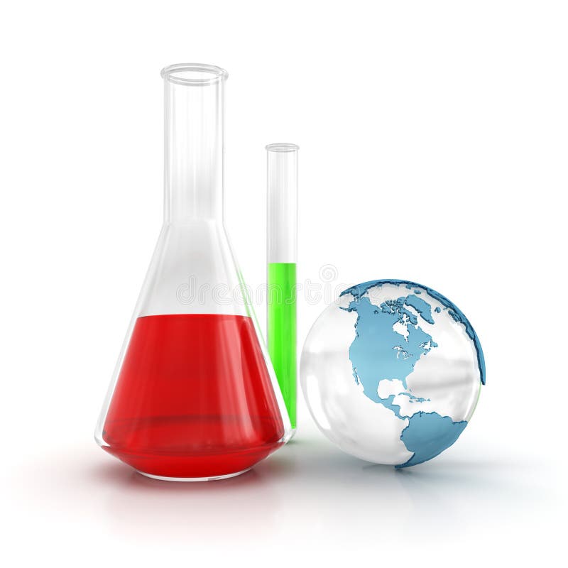 Test tube and globe stock illustration. Illustration of tube - 56314899