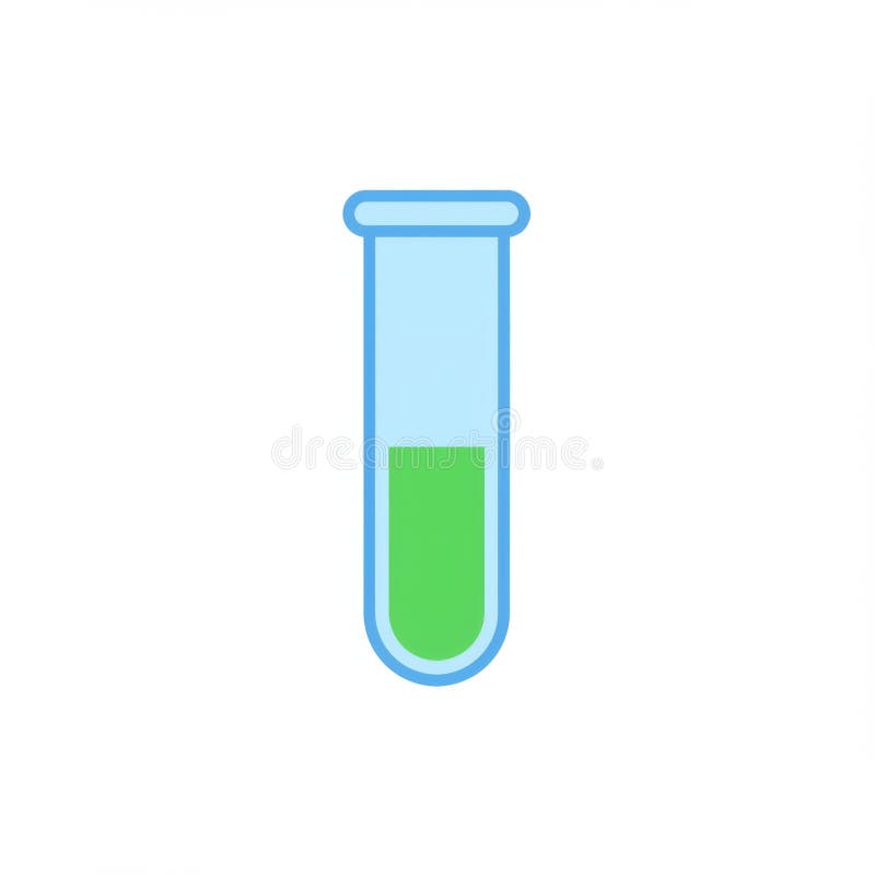 Test Tube with Green Liquid: Science Experiment Illustration Stock ...