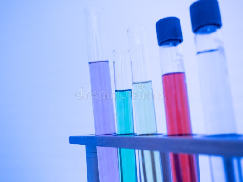 The Test Tube Has a Multicolored Liquid Inside. Stock Image - Image of ...