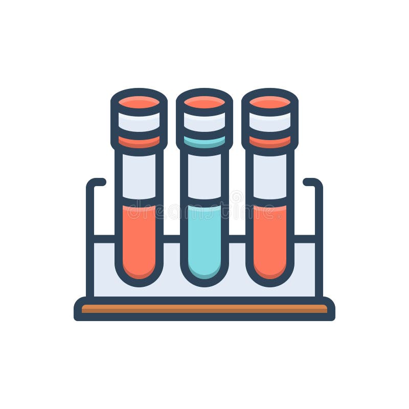 Color Illustration Icon for Test Tube, Test and Research Stock ...