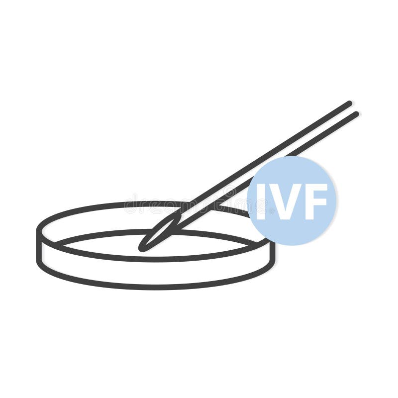 Test Tube Icon and IVF in Vitro Fertilization Acronym Stock Vector ...
