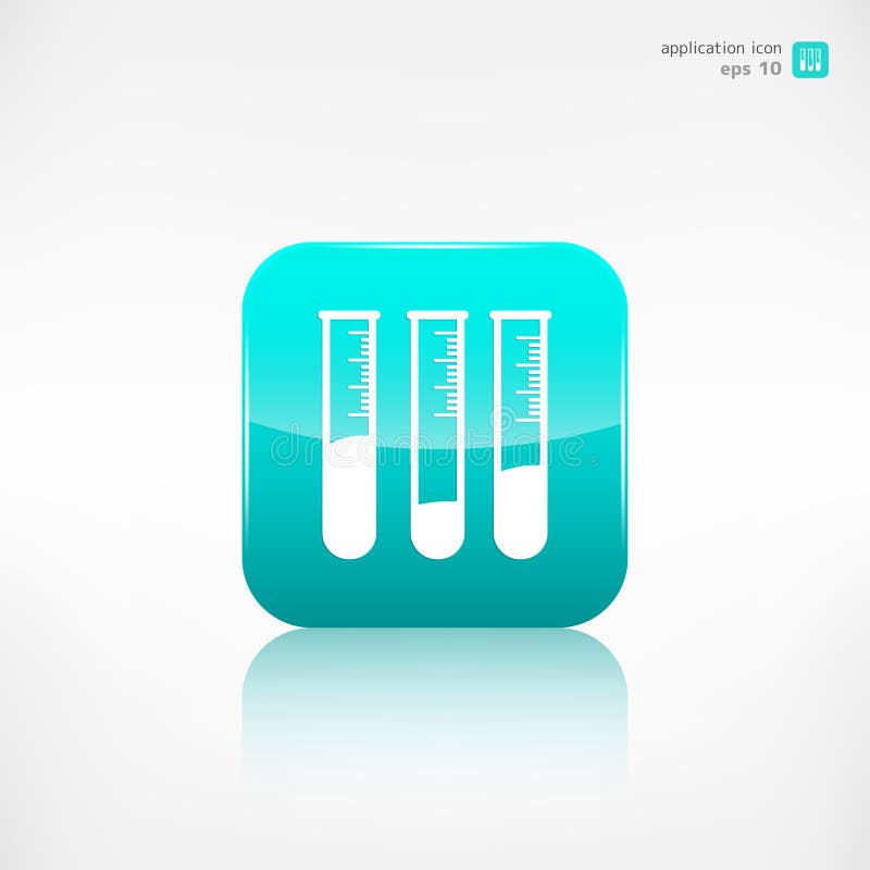 Test Tube Icon, Microbiology Equipment Vector Illustration. Stock ...