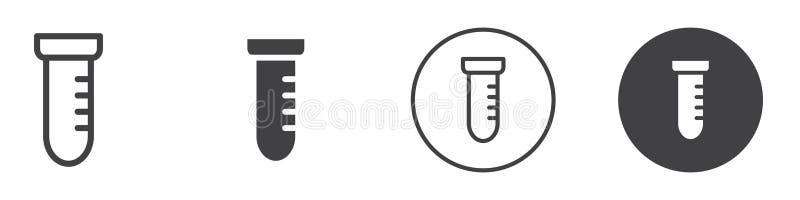 Test Tube Icon Simple Outline Vector Logo Stock Illustration ...
