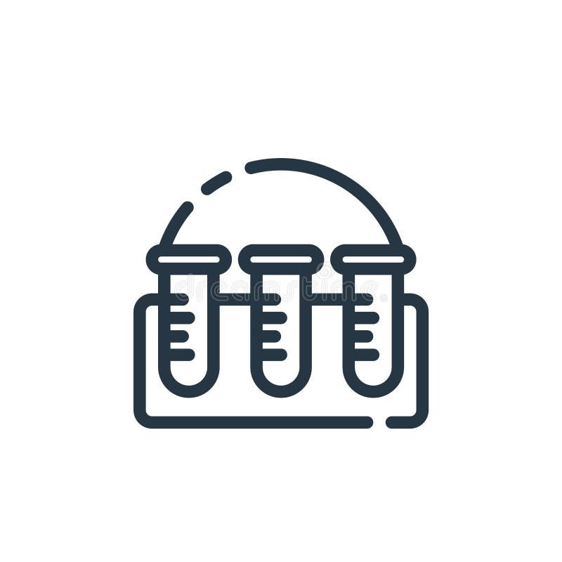 Test Tube Icon Vector from Hospital Concept. Thin Line Illustration of ...