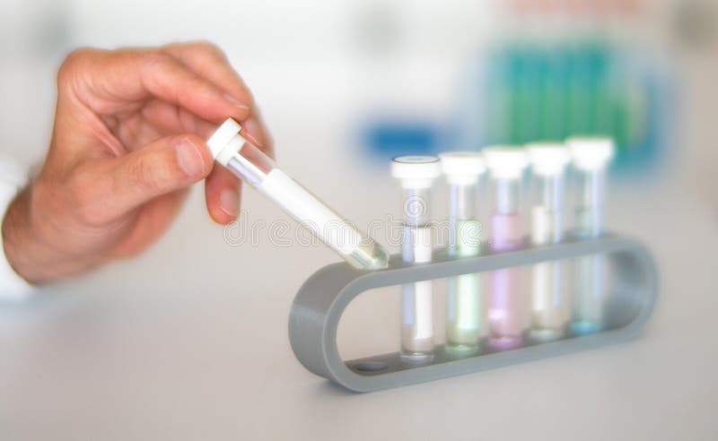 Test Tube in Laboratory with Empty Label Stock Image - Image of medical ...