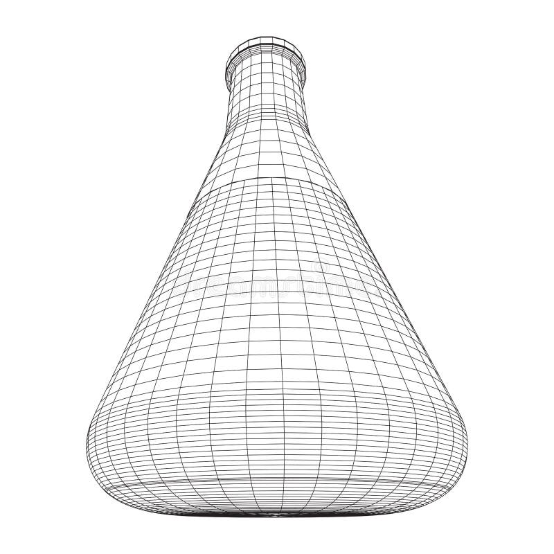 Test Tube Low Poly Wireframe Mesh Stock Vector - Illustration of ...