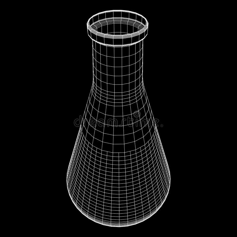 Test Tube Low Poly Wireframe Mesh Stock Vector - Illustration of ...