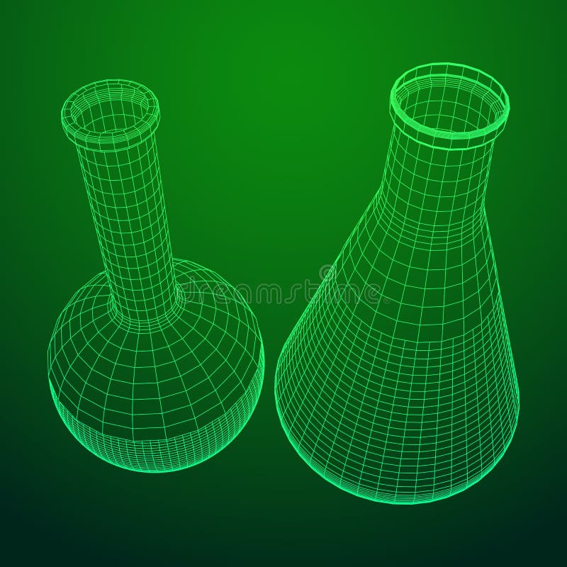 Test Tube Low Poly Wireframe Mesh Stock Vector - Illustration of ...