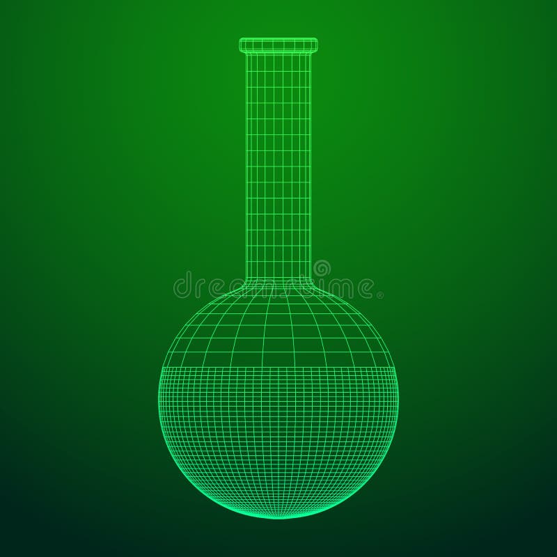 Test Tube Low Poly Wireframe Mesh Stock Vector - Illustration of ...