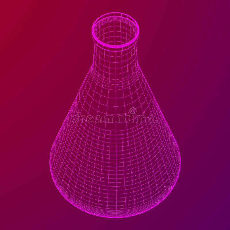 Test Tube Low Poly Wireframe Mesh Stock Vector - Illustration of poly ...