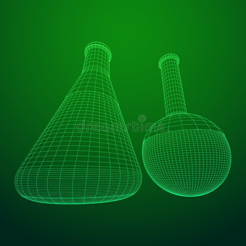Test Tube Low Poly Wireframe Mesh Stock Vector - Illustration of ...