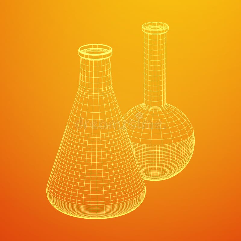 Test Tube Low Poly Wireframe Mesh Stock Vector - Illustration of poly ...