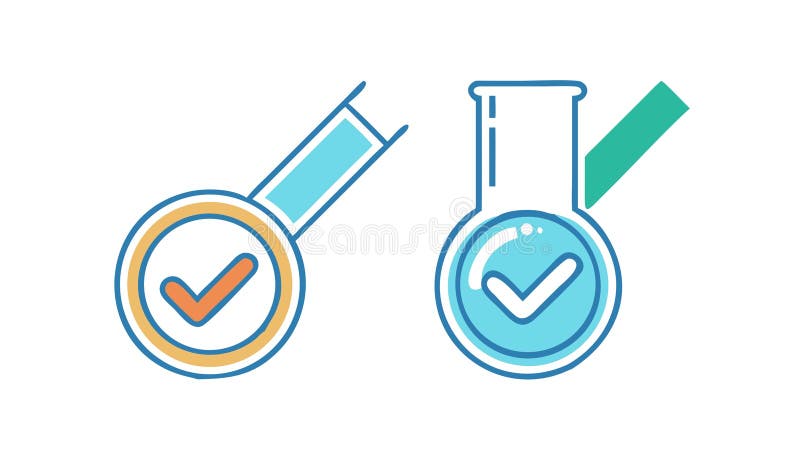Test Tube and Pipette Checkmark for Success, Vector Design Generative ...