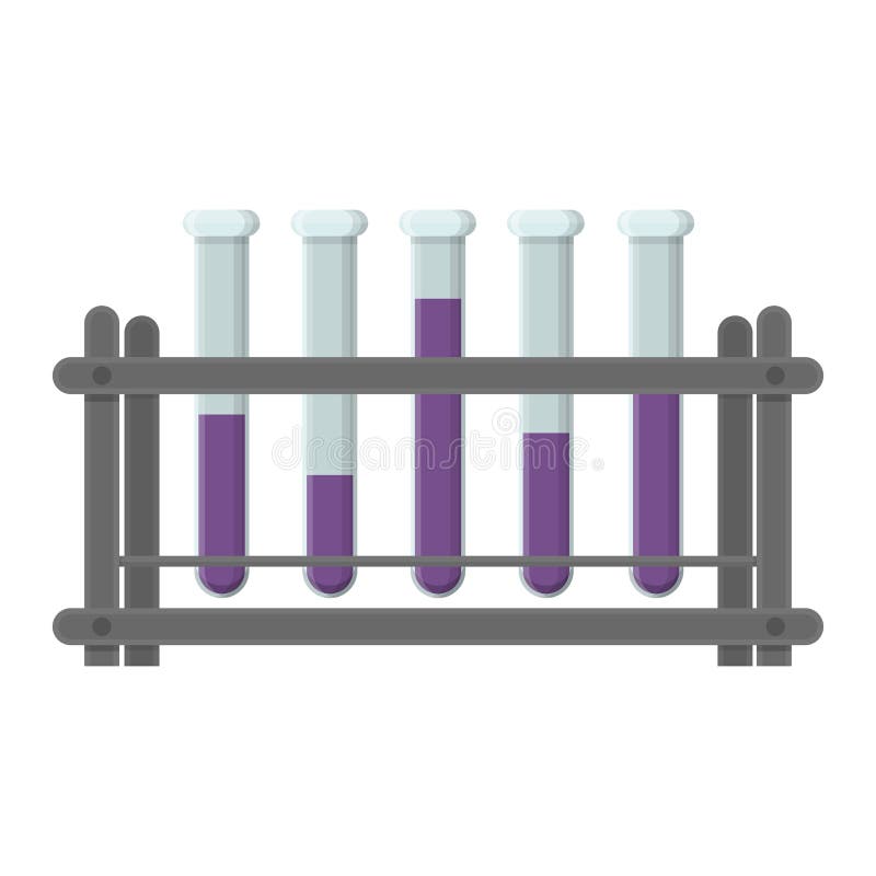 Test Tube Rack with Purple Liquid for Laboratory Experiments Stock ...