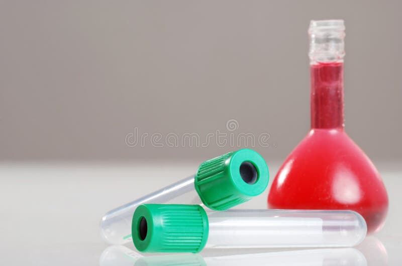 Test tube with red flask stock image. Image of biology - 15375539