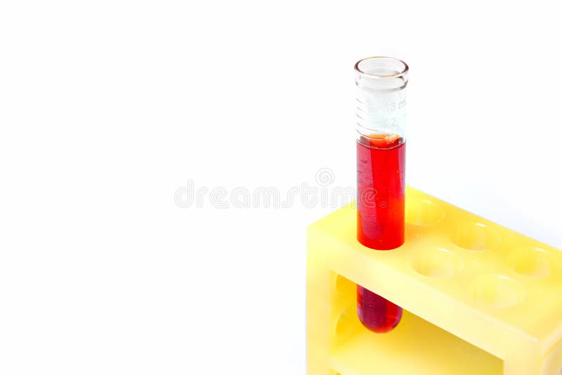 Test tube with red liquid stock image. Image of research - 177041533