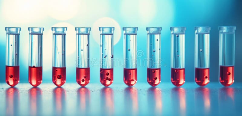 Test Tube Row. Concept of Medical or Science Laboratory Stock ...