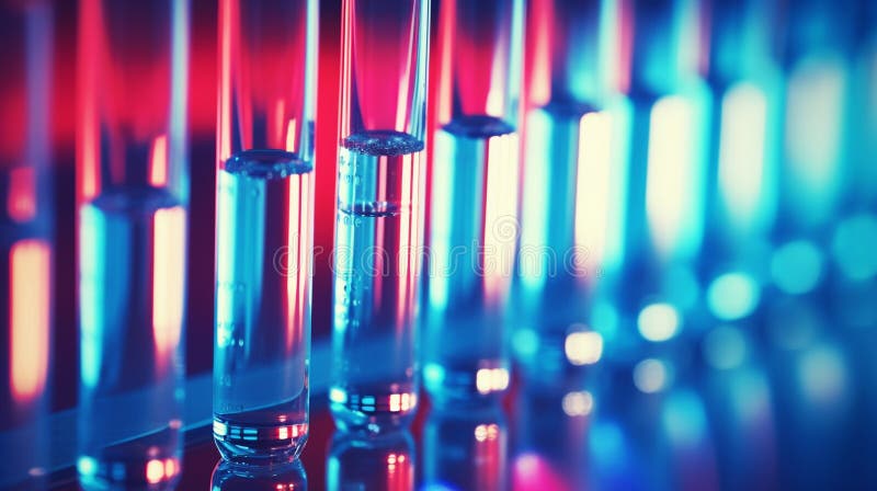 Test Tube Row. Concept of Medical or Science Laboratory Stock ...