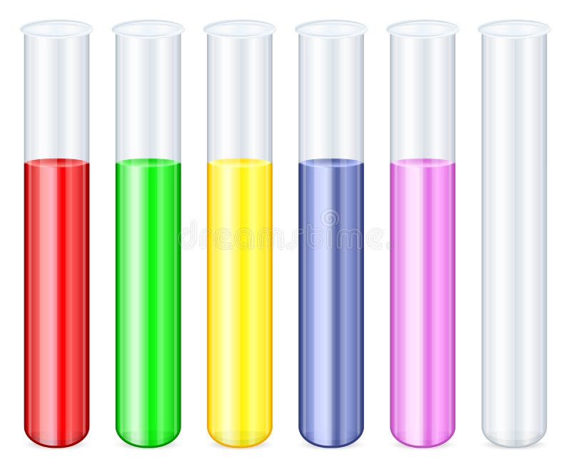 Set Test Tube Flask on Stand, Chemical Formula, and Icon. Vector Stock ...