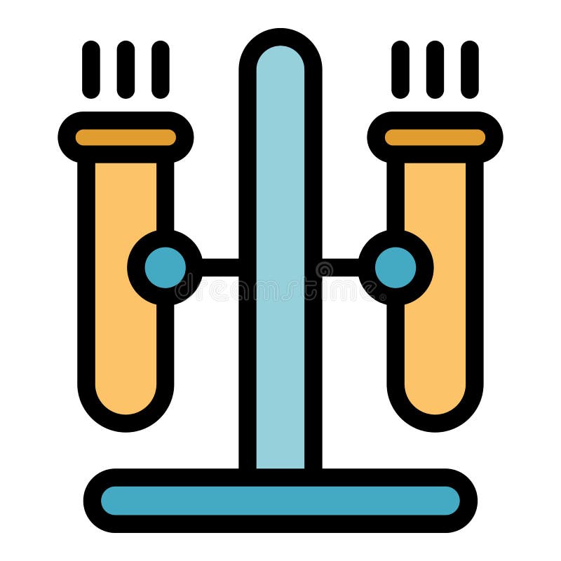 Test Tube Stand Icon Color Outline Vector Stock Vector - Illustration ...