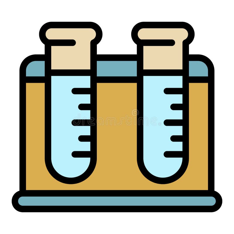 Test Tube Stand Icon Color Outline Vector Stock Vector - Illustration ...