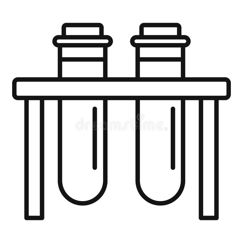 Test Tube Stand Icon, Outline Style Stock Vector - Illustration of ...
