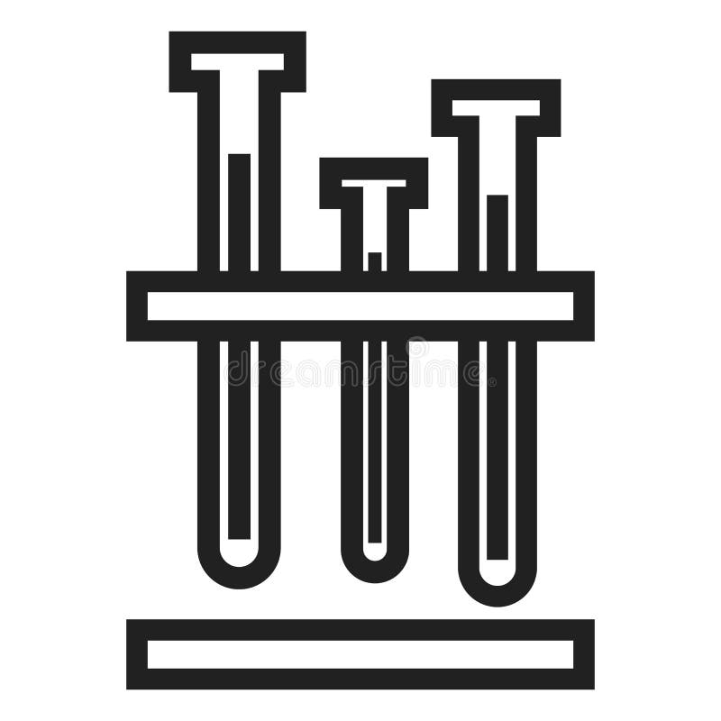 Test Tube Stand Icon, Simple Style Stock Vector - Illustration of ...