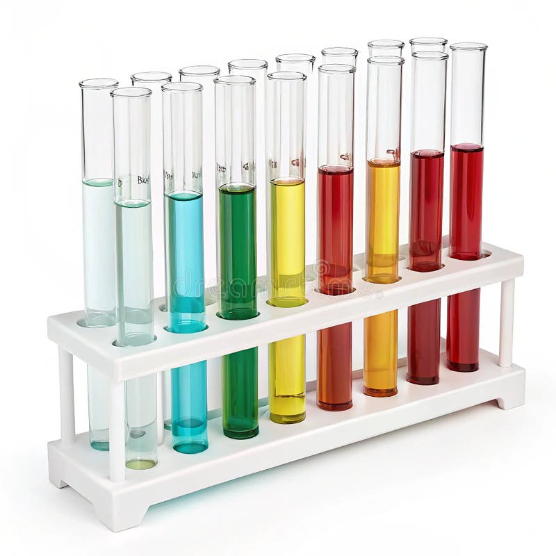 Test Tube Stand with Neatly Arranged Samples Stock Illustration ...