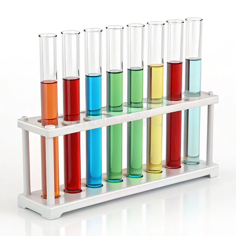 Test Tube Stand with Neatly Arranged Samples Stock Illustration ...