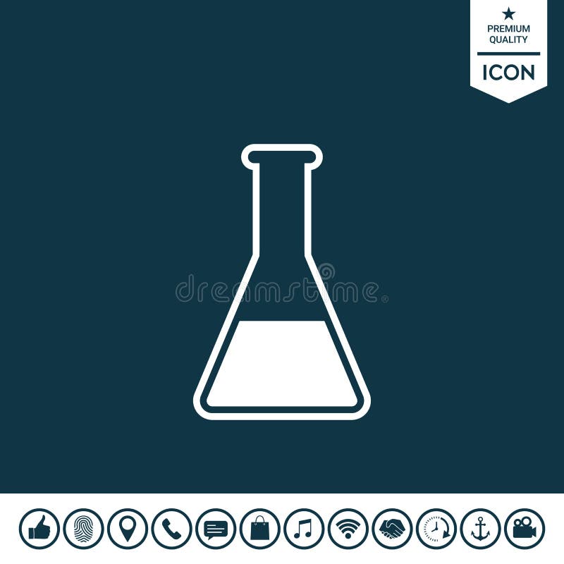 Test-tube symbol icon stock vector. Illustration of medicine - 107034226