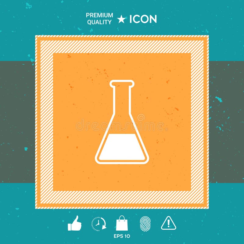 Test-tube symbol icon stock vector. Illustration of science - 107106320