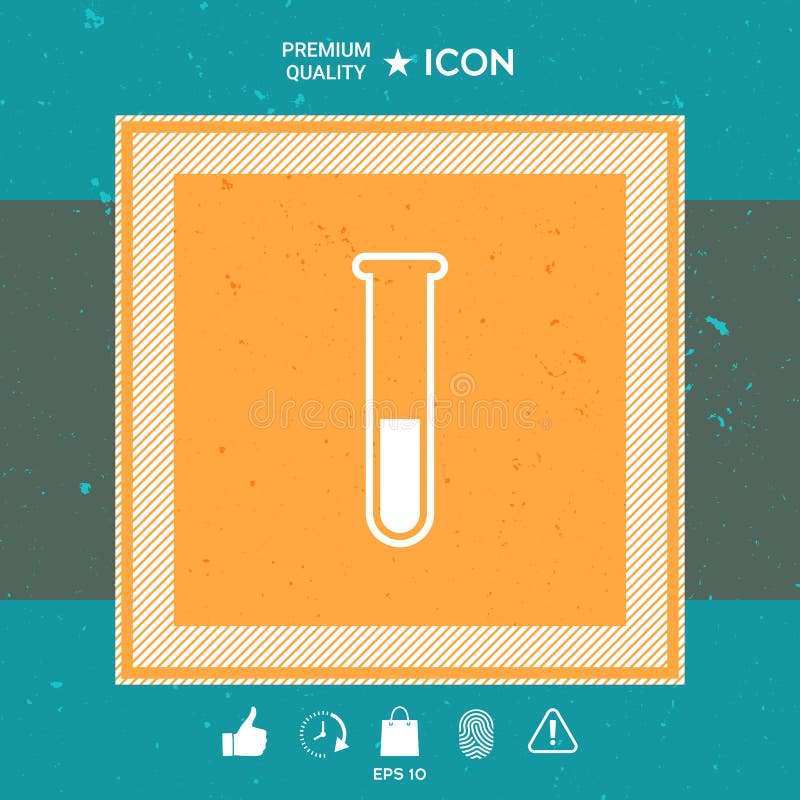 Test-tube symbol icon stock vector. Illustration of development - 107106342