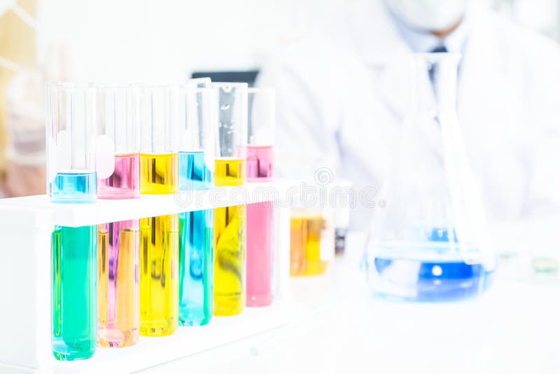 Test Tube There is a Liquid of Various Colors in it Stock Image - Image ...