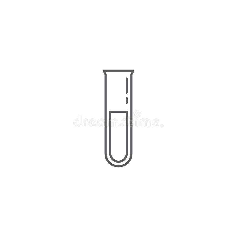 Test Tube Vector Icon Symbol Laboratory Isolated on White Background ...