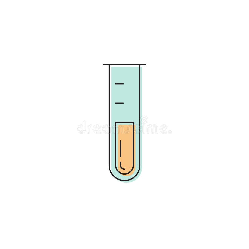 Test Tube Vector Icon Symbol Laboratory Isolated on White Background ...