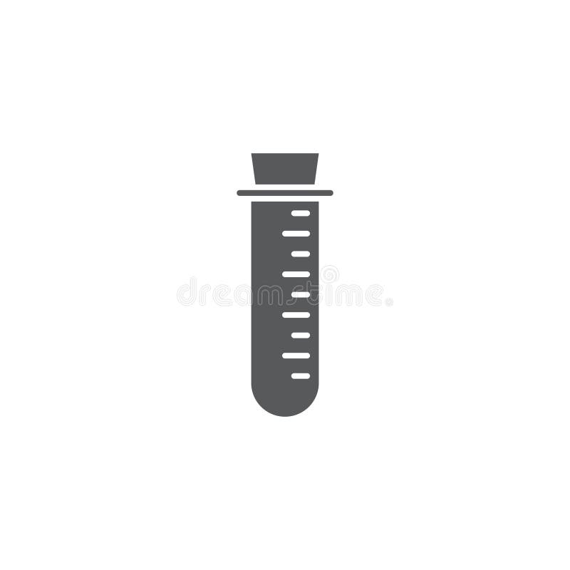 Test Tube Vector Icon Symbol Laboratory Isolated on White Background ...