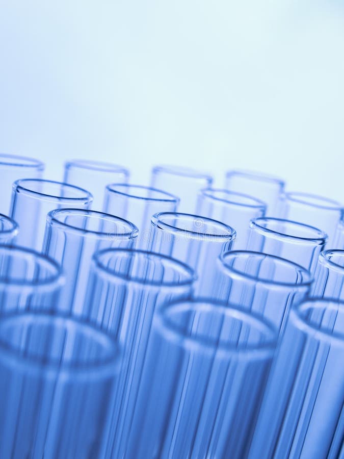 Horizontal Empty Glass Test Tubes Stock Image - Image of measure ...