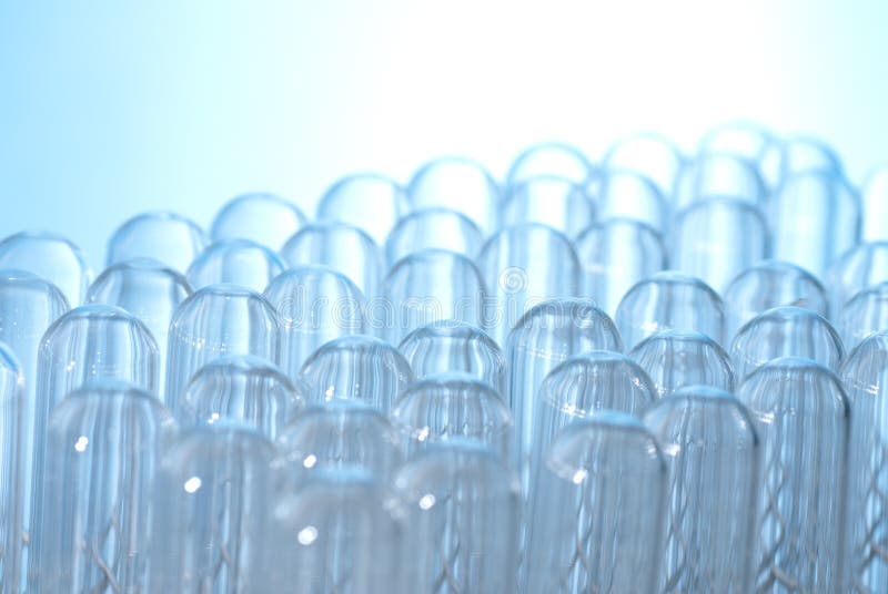 Inverted Test Tubes in a Laboratory Rack Stock Photo - Image of close ...
