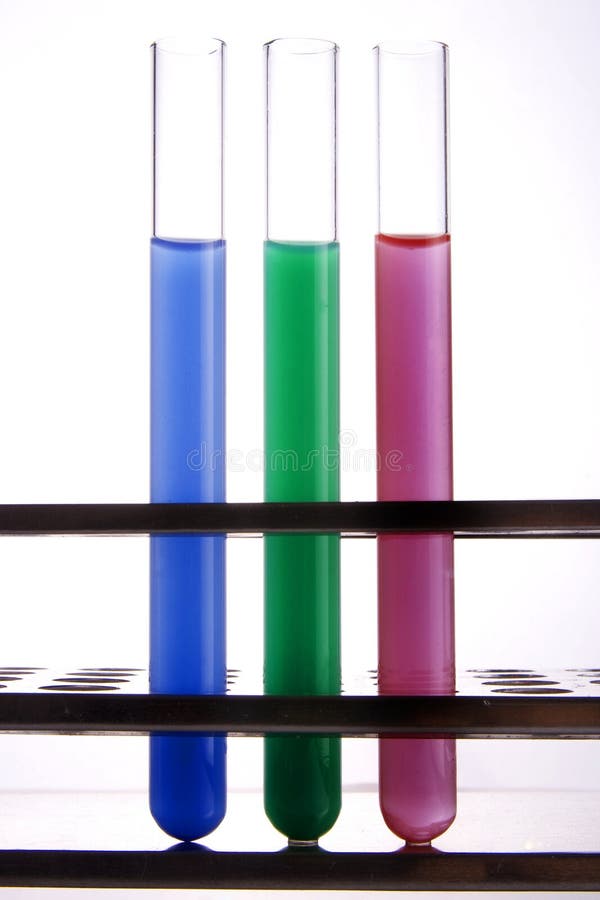 Three Test Tubes Containing Precipitates of Transition Metal Compounds ...