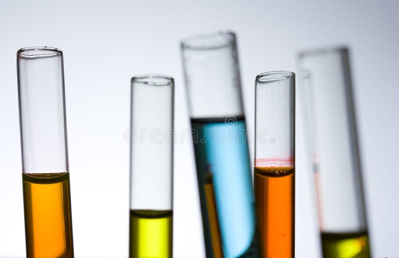 Science and Medical Research Test Tubes Stock Photo - Image of material ...
