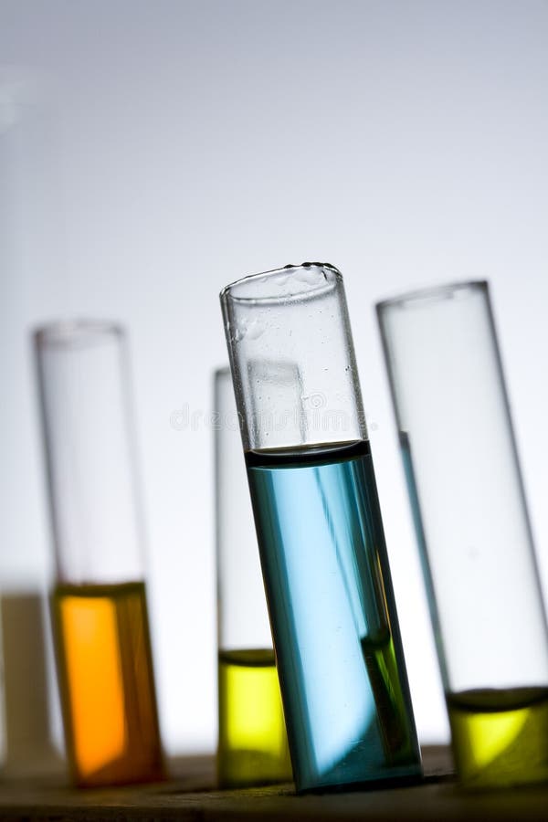 Science and Medical Research Test Tubes Stock Photo - Image of material ...