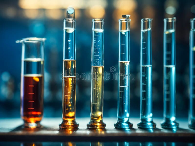 Test Tubes on the Background of the Laboratory Stock Illustration ...