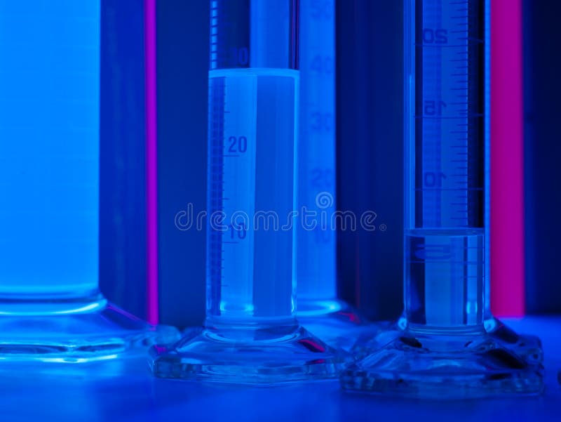 Test tubes in blue light stock image. Image of liquid - 10721571