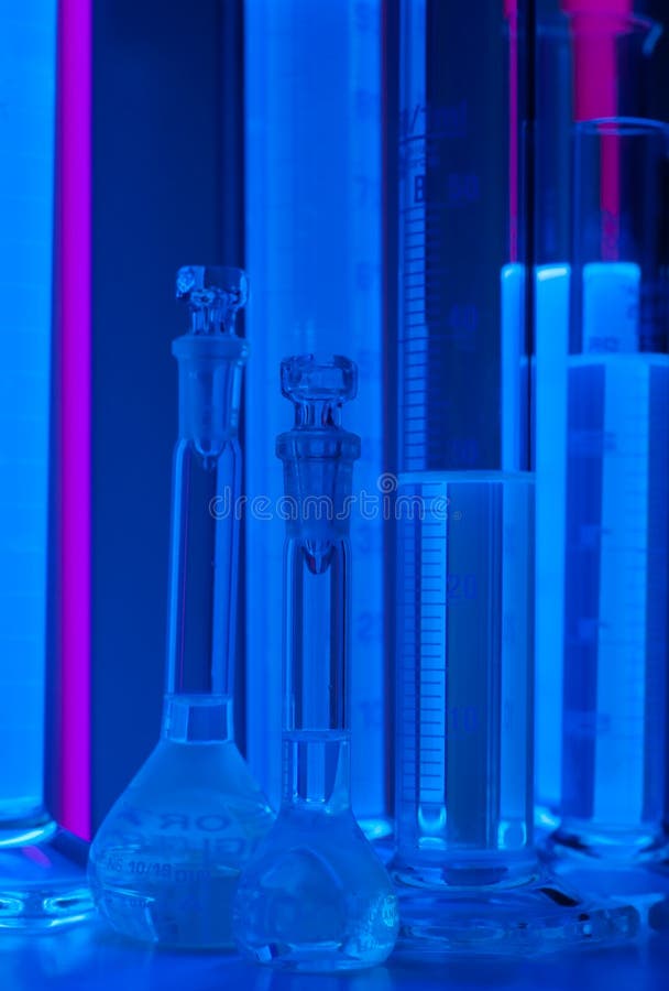 Test tubes in blue light stock image. Image of glove - 10721579