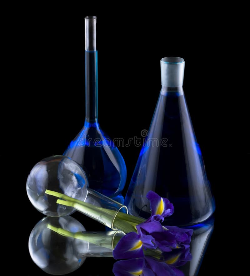 Test Tubes with Blue Liquid Stock Photo - Image of biochemistry ...