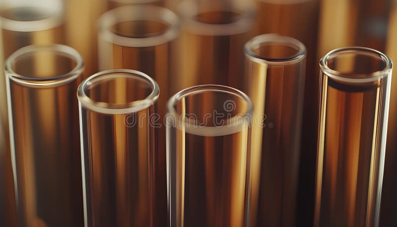 Test Tubes with Brown Liquid, Closeup View Stock Image - Image of brown ...
