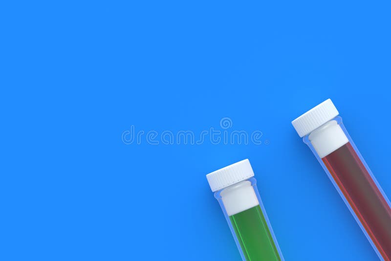 Test Tubes with Cap and Liquid. Scientific Experiments Stock ...