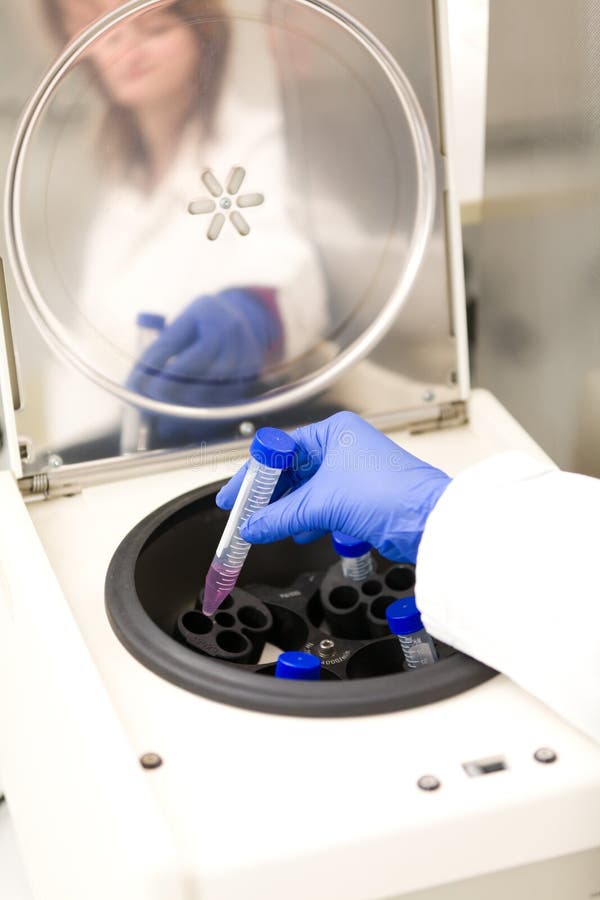 Multifunctional Tabletop Centrifuge in Laboratory Stock Photo - Image ...