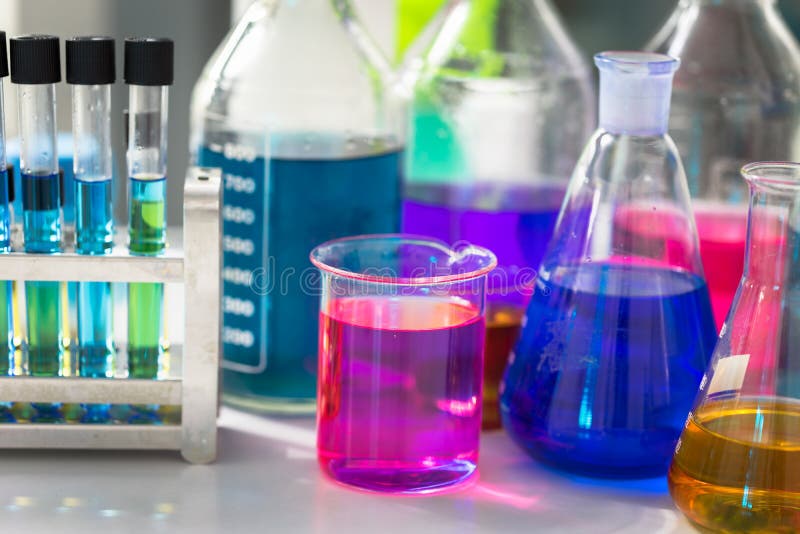 Test Tubes with Colorful Chemicals Stock Photo - Image of biotechnology ...