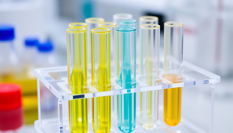 Test Tubes with Colorful Liquids, Scientific Experiment and Chemistry ...